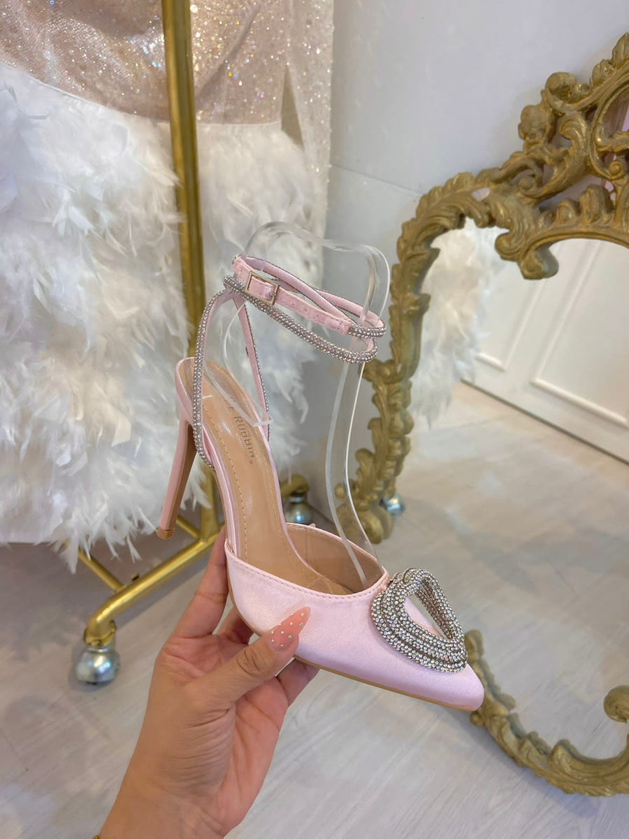 TACÓN ROSA CORAZÓN BRILLO – Hollywear